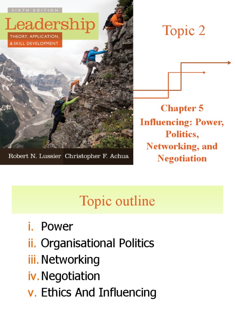 Topic 2 Chapter 5 Influencing Power Politics Networking and Negotiation | Download Free PDF ...