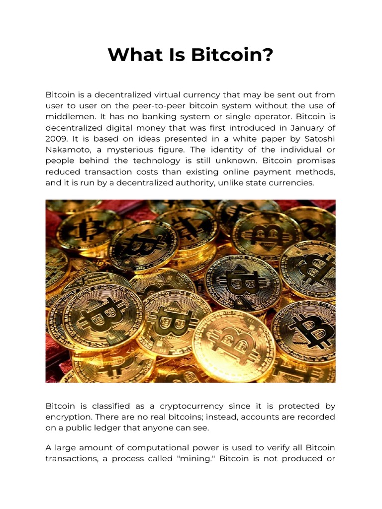What Is Bitcoin | Download Free PDF | Bitcoin | Cryptocurrency