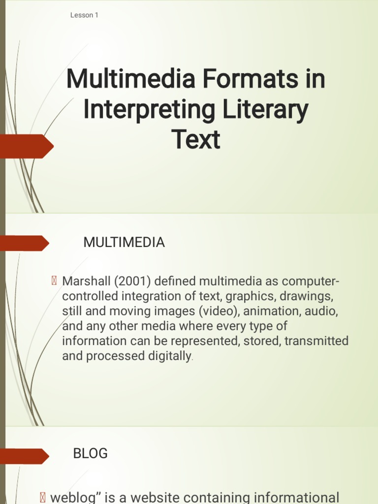 21st Century Literature Module 4 Lesson 1 | PDF | Multimedia | Mass Media