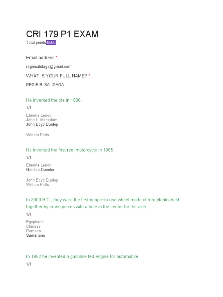 Cri 179 P1 Exam | PDF | Traffic | Road Infrastructure
