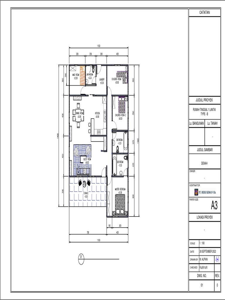 Layout Denah Type - B | PDF