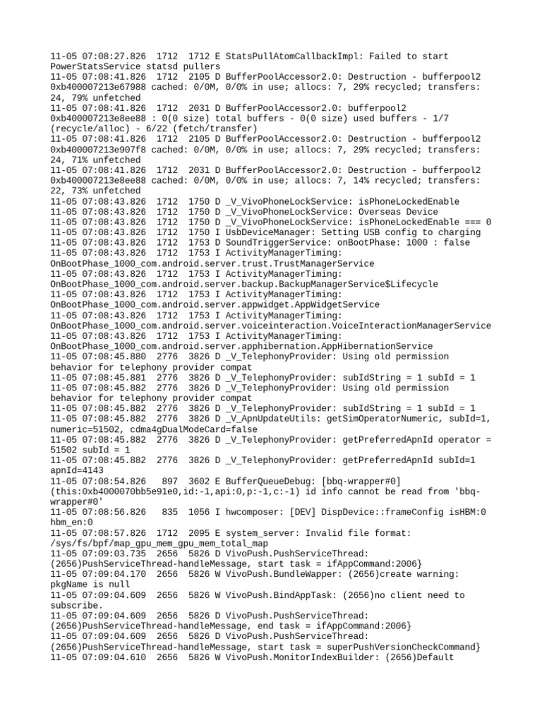Log | PDF | Android (Operating System) | Computing Platforms