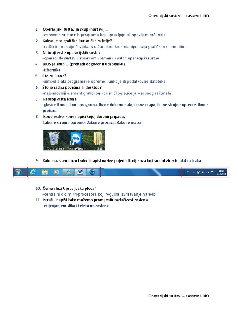 Operacijski Sustav - Nastavni | PDF