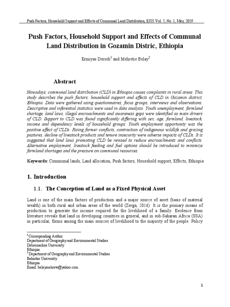 Communal Land Pdf Survey Methodology Agriculture