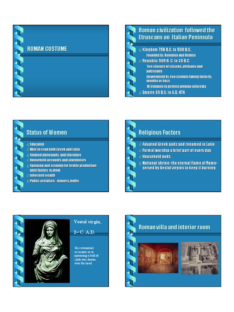 010roman Costume | PDF | Ancient Rome | Weaving