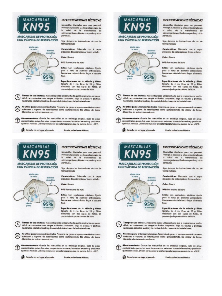 Ficha Tecnica de La KN95 | PDF