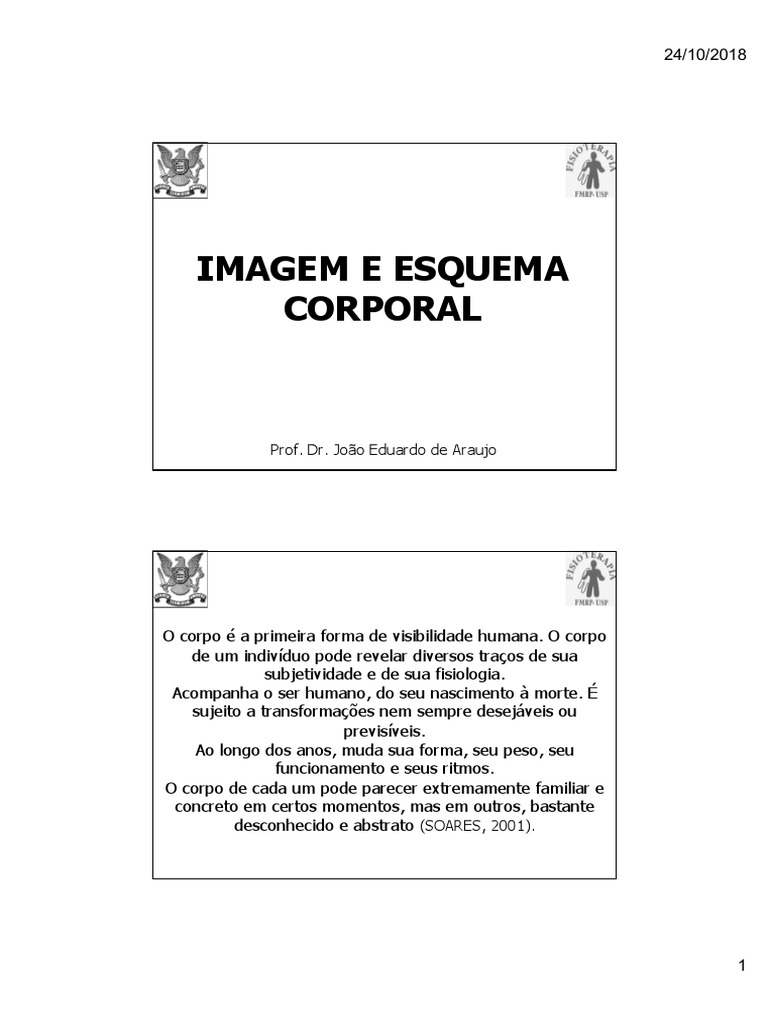 Imagem e Esquema Corporal | PDF | Humano | Psicologia