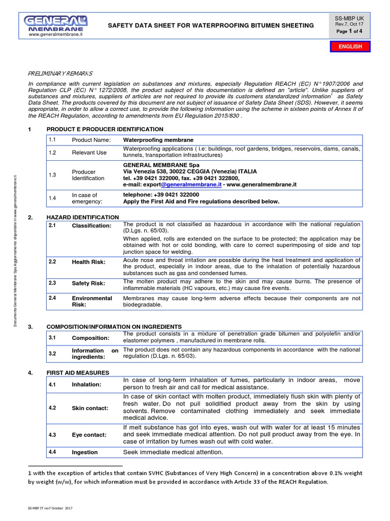 Understanding Waterproofing Membrane Safety Through Comprehensive Documentation | PDF ...