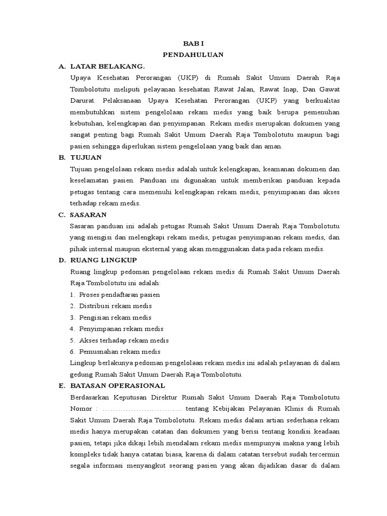 Panduan Rekam Medik Edit. | PDF | Pengembangan Diri | Kesehatan Holistik