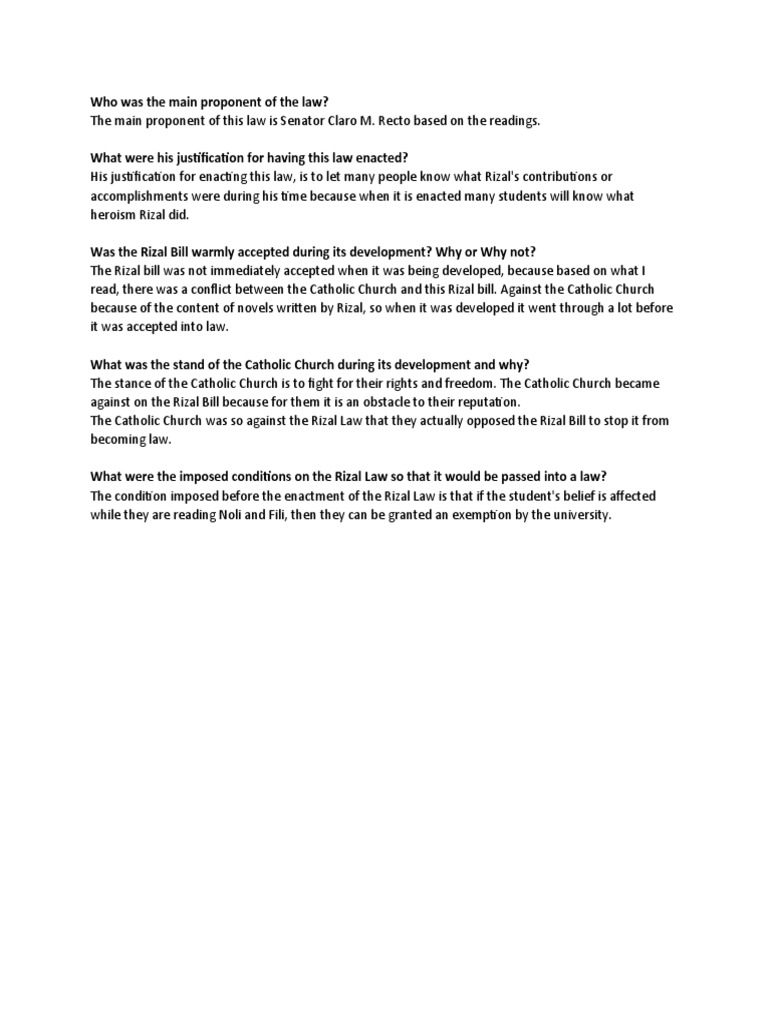 Who Was The Main Proponent of The Law | PDF