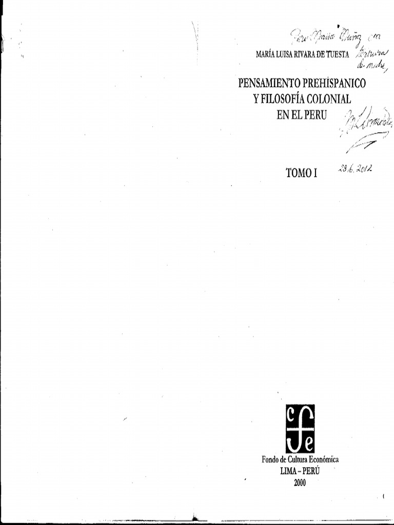 Rivara de Tuesta, María Luisa - Pensamiento Prehispánico y Filosofía ...