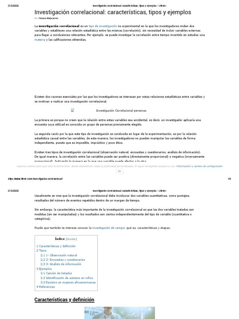 Investigación Correlacional - Características, Tipos y Ejemplos ...