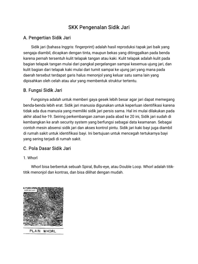 Materi Pengenalan Sidik Jari | PDF