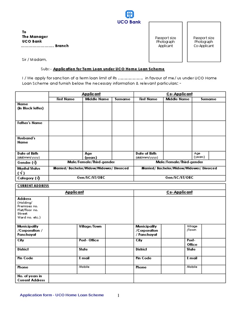 Home Loan Application Pdf Loans Deed