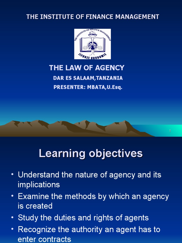 Law of Agency in Insurance | PDF | Law Of Agency | Legal Liability
