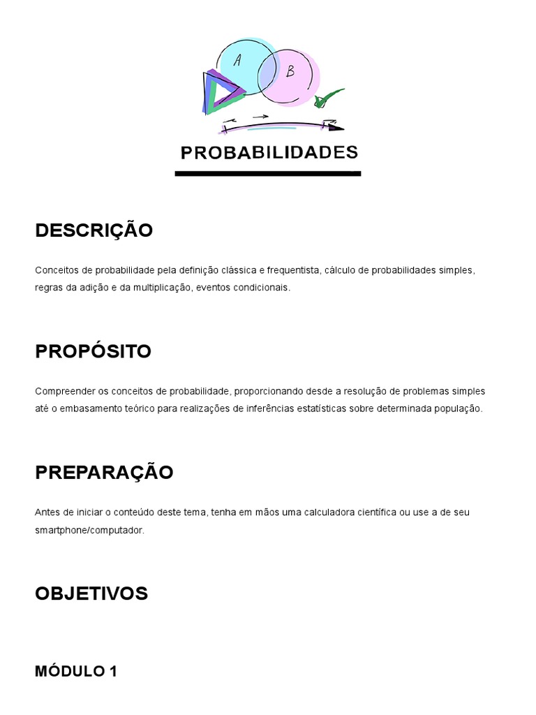 Aula 02 - PT 01 | PDF | Probabilidade | Combinatória