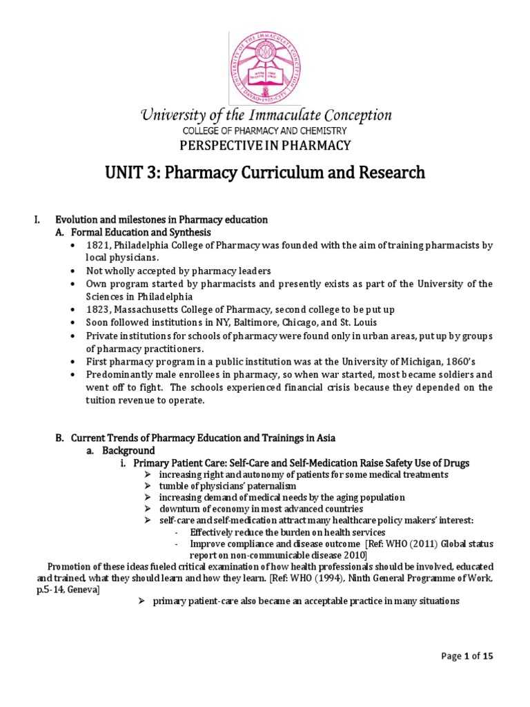 Unit 3 | PDF | Pharmacy | Pharmacist