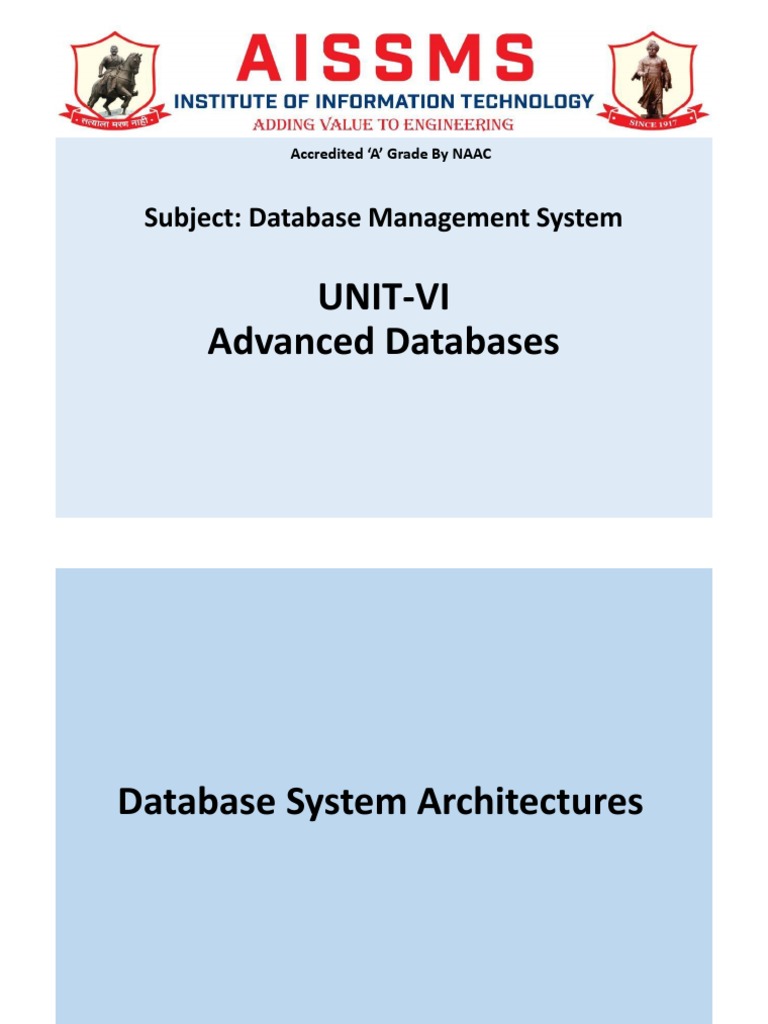 Unit 6 Advanced Databases | PDF | Databases | No Sql