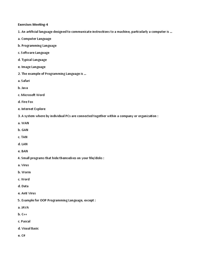 Exercises Meeting 4 | PDF Exercises Meeting 4 | PDF