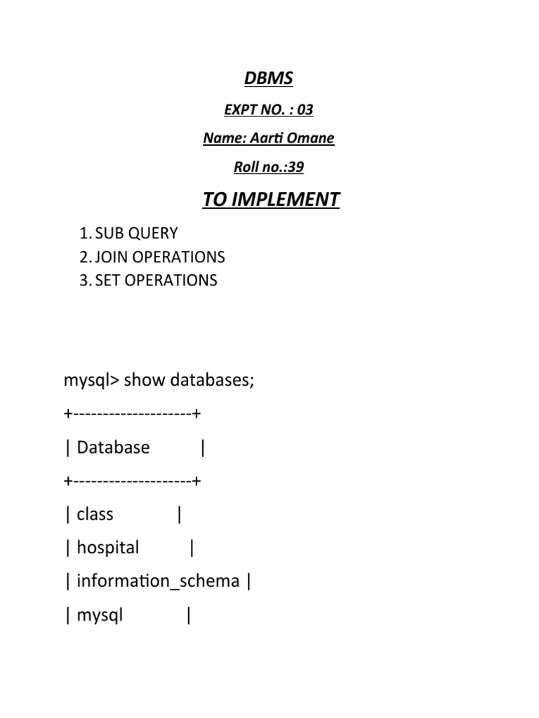 Expt 3 A | PDF | Databases | Software Engineering