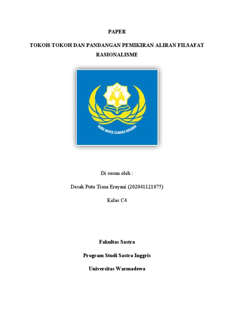 Tokoh dan Pandangan Filsafat Rasionalisme | PDF | Filsafat