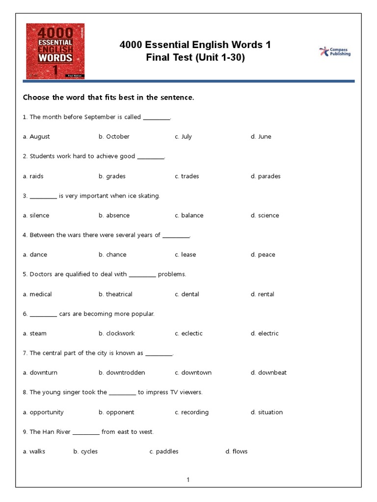 4000 Essential English Words 1 - Final | PDF | Cognition