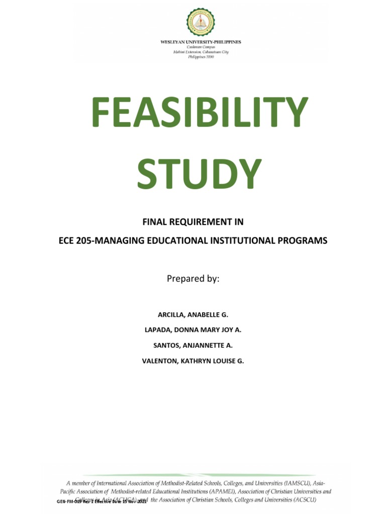 Feasibility-Study About Building A School | PDF | Learning | Behavior Modification