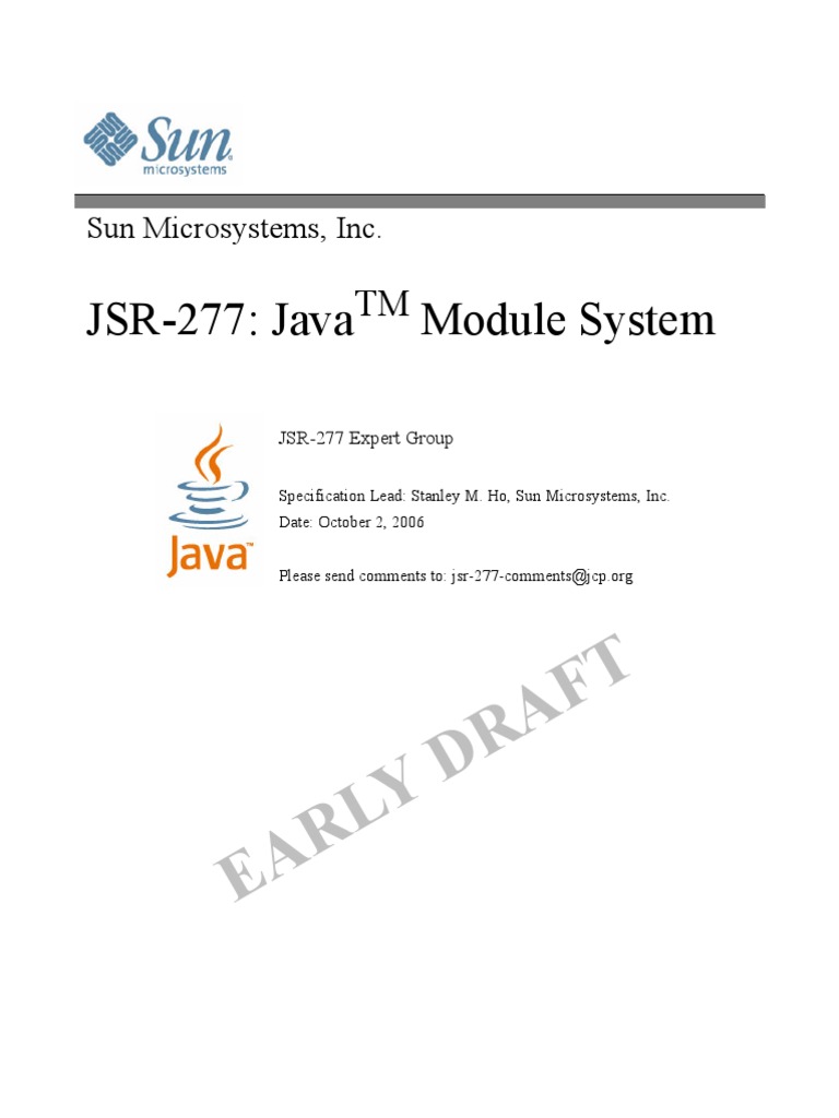 JSR-277: Java Module System | PDF | Java (Programming Language) | Library (Computing)