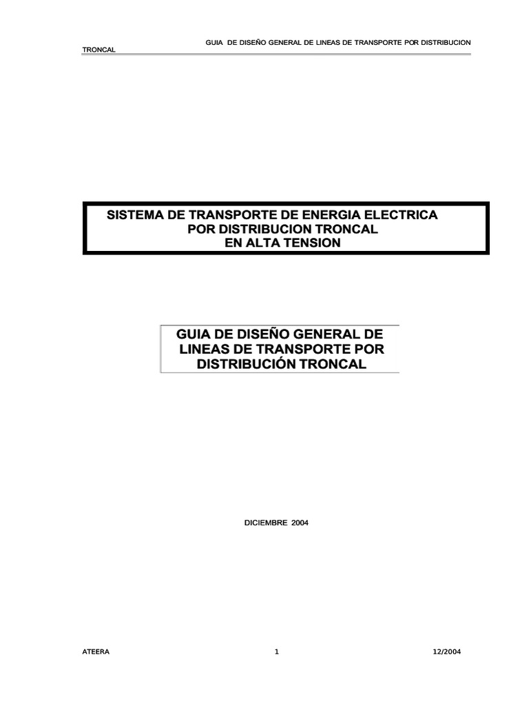 Diseño de Líneas Troncales Eléctricas | PDF | Transmisión de energía ...