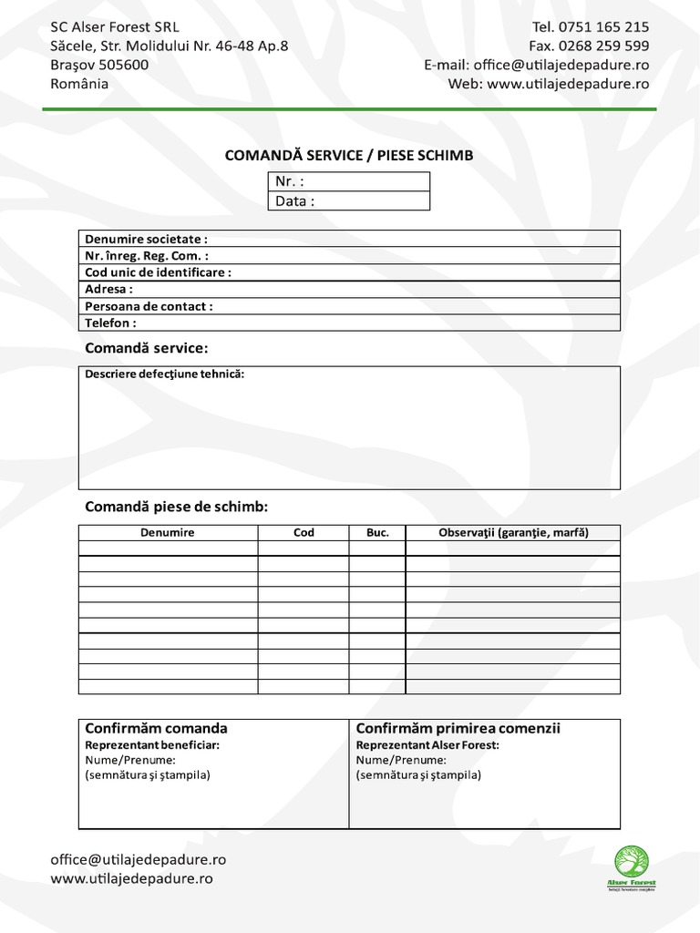 Formular-Comanda REPARATII | PDF