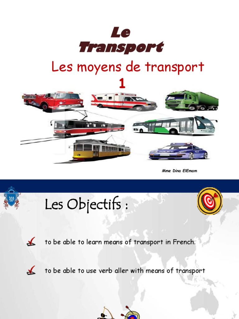 Les Moyens de Transport en Français | PDF | Véhicules terrestres ...