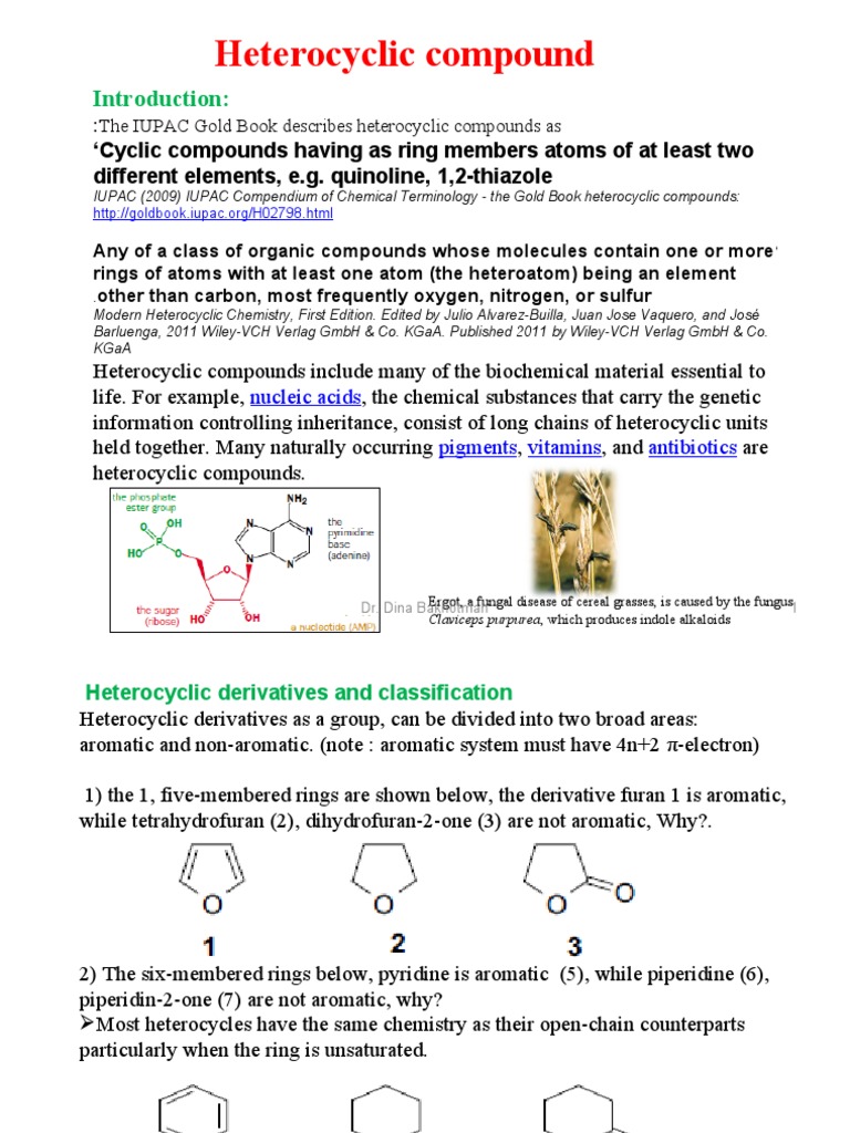 Heterocyclic Compounds | PDF | Heterocyclic Compound | Aromaticity