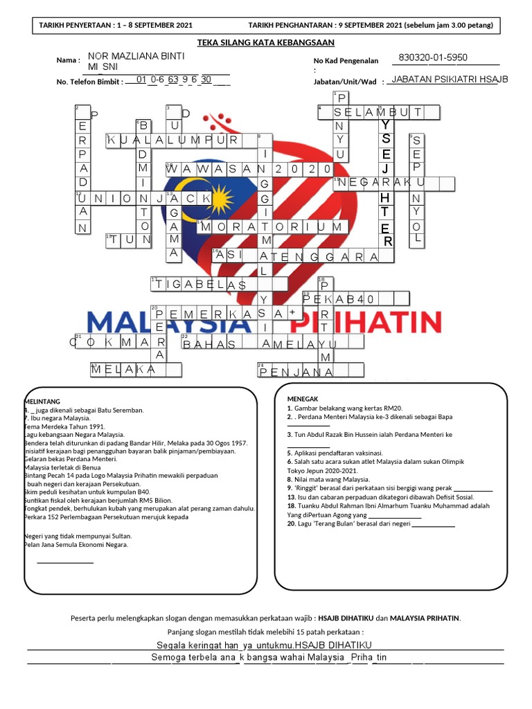 Teka Silang Kata Kebangsaan | PDF