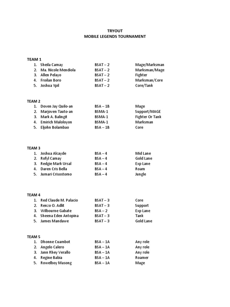 ML Tournament Tryout | PDF