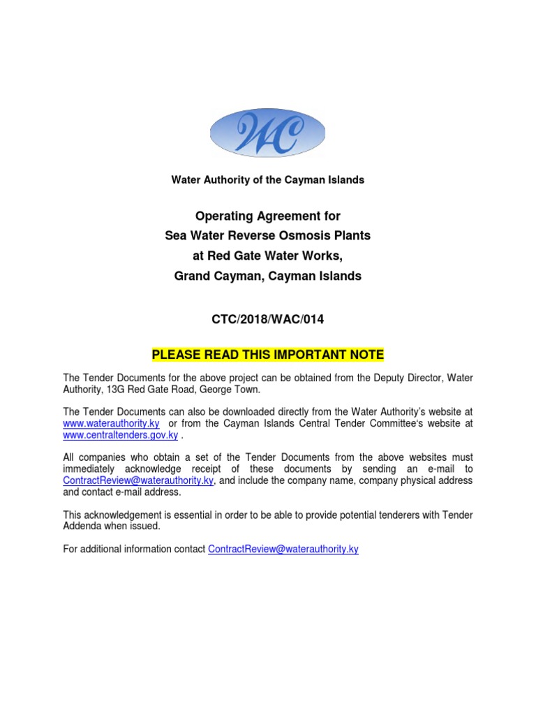 O M Contract Documents Website Version 1524148520-1 | PDF | Water ... O M Contract Documents Website Version 1524148520-1 | PDF | Water ...