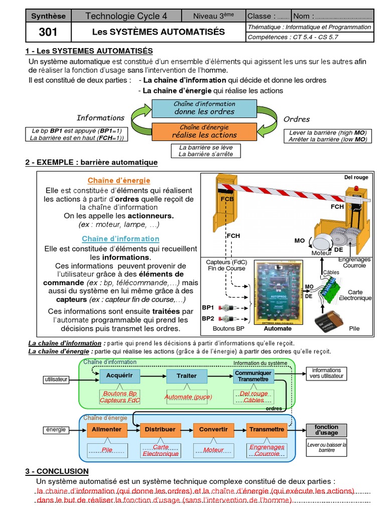 Exemples de systèmes automatisés | PDF | Électronique | Informatique