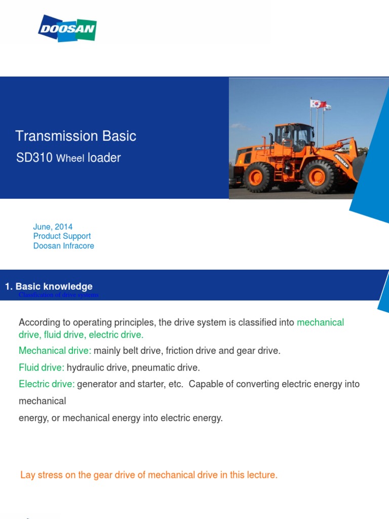 SIF1012 SD Wheel Loaders - 13 - Transmission Basic (SD310) | PDF | Gear ...