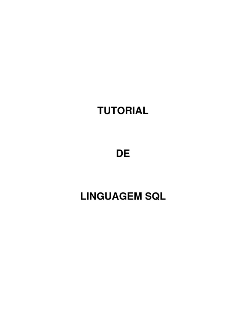 Tutorial Linguagem SQL | PDF | SQL | Tabela (banco de dados)