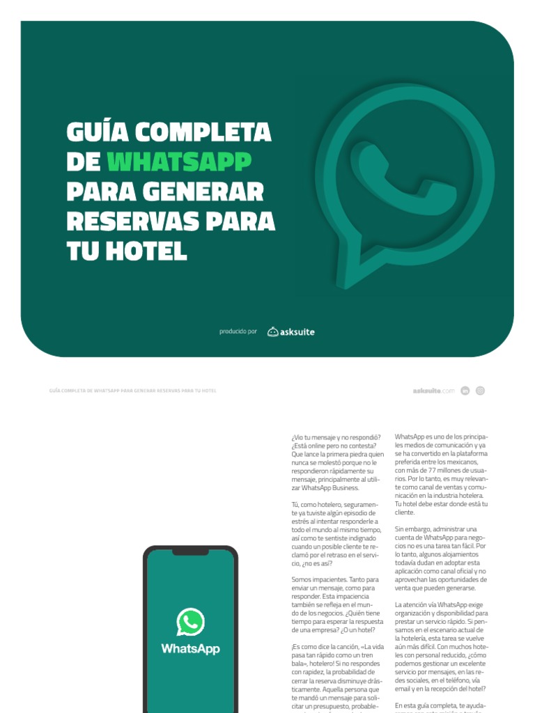 Guia Completa de WhatsApp | Descargar gratis PDF | Hotel | Informática