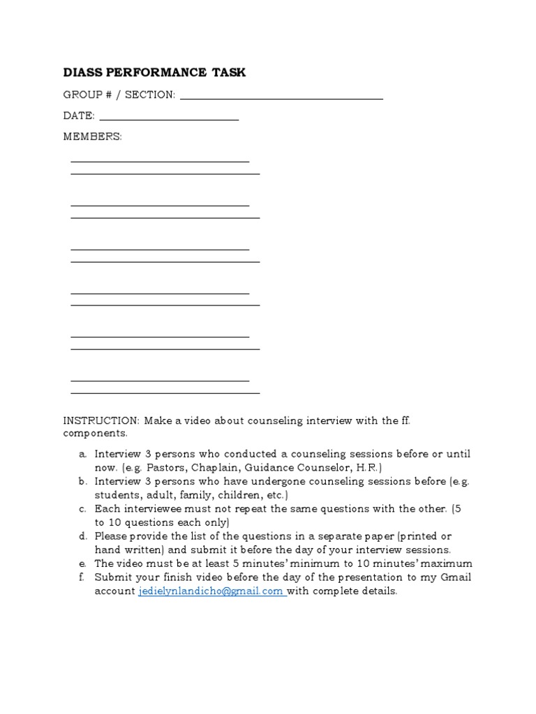 Diass Performance Task - Q1 | PDF | Cognition | Learning