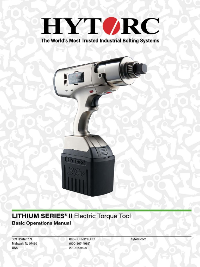 HYTORC LST Basic - Operations - Manual EN 030321 | PDF