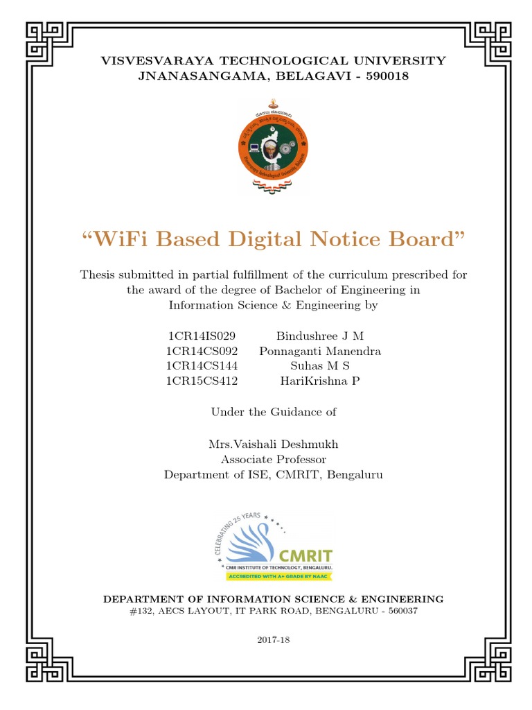 Wifi Based Digital Notice Board | PDF | Computer Science | Electrical ...