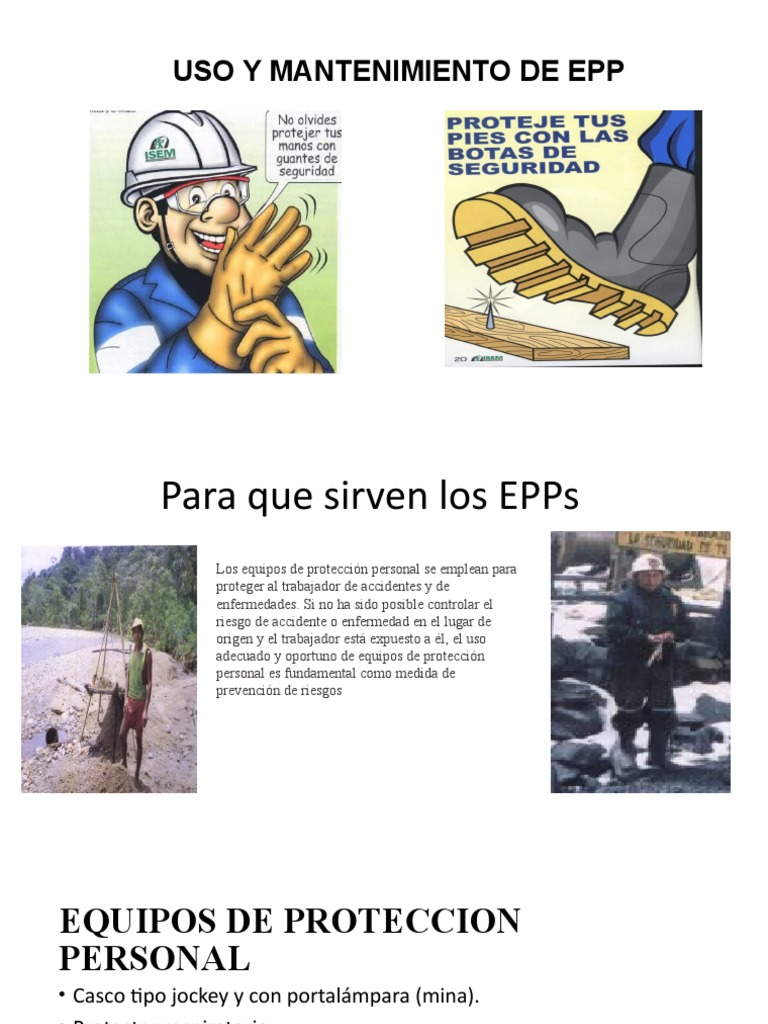 USO DE EPPs | PDF | Casco | Guante