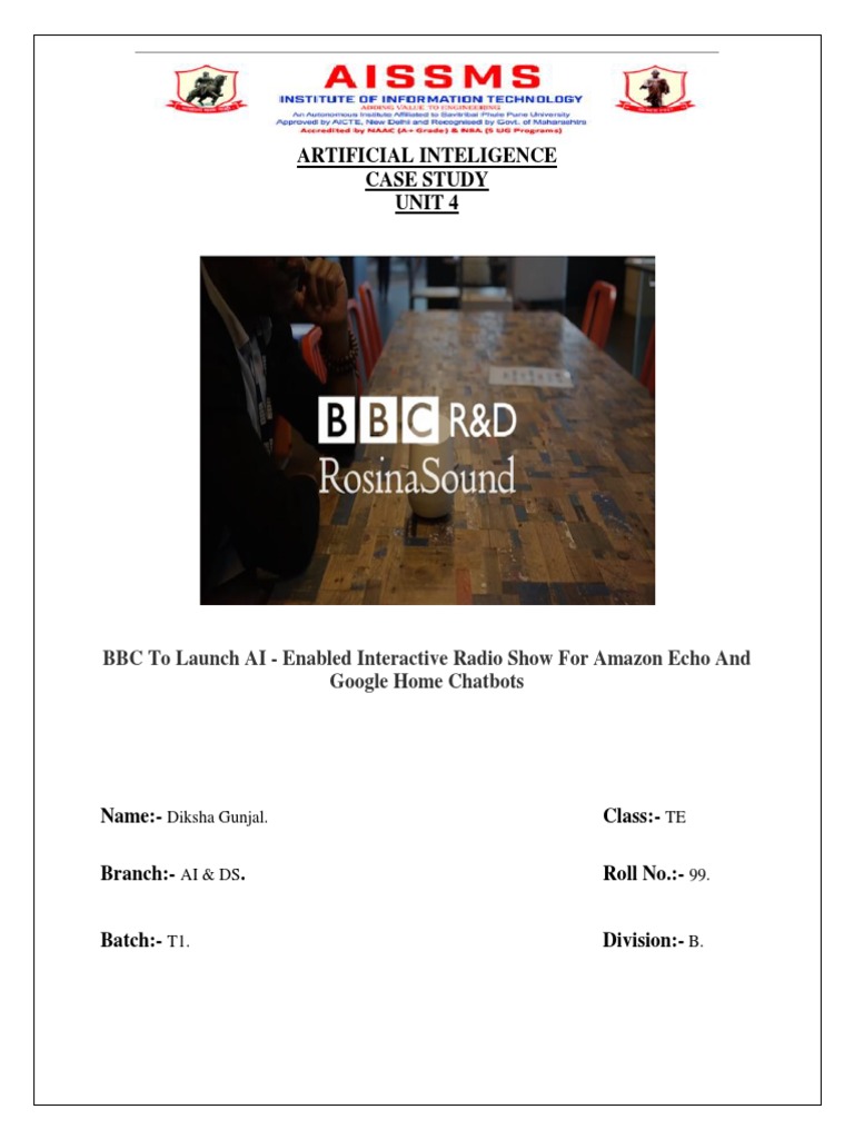 Mihir Case Study Unit 4 | PDF | Artificial Intelligence | Intelligence (AI) & Semantics