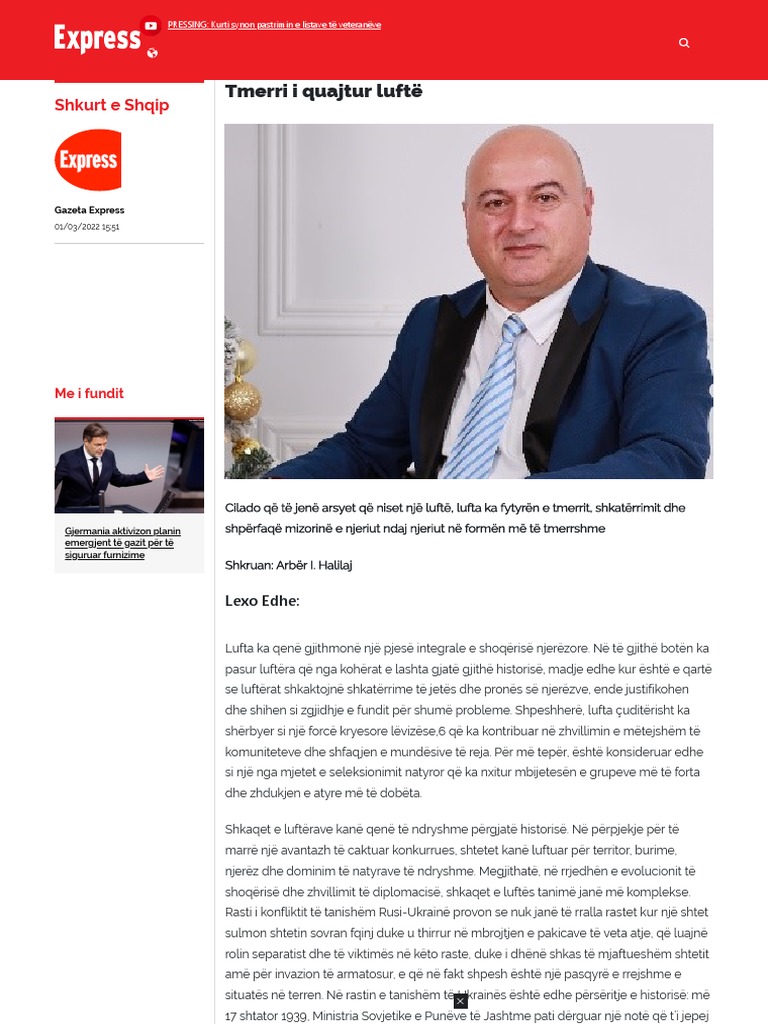 Tmerri I Quajtur Luftë - Gazeta Express | PDF