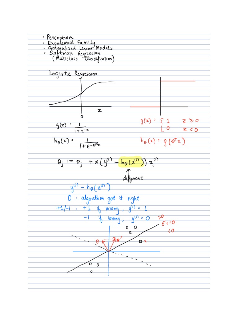 Supervised Learning Live Lecture Notes Cs229 Pdf Logistic Regression Regression Analysis