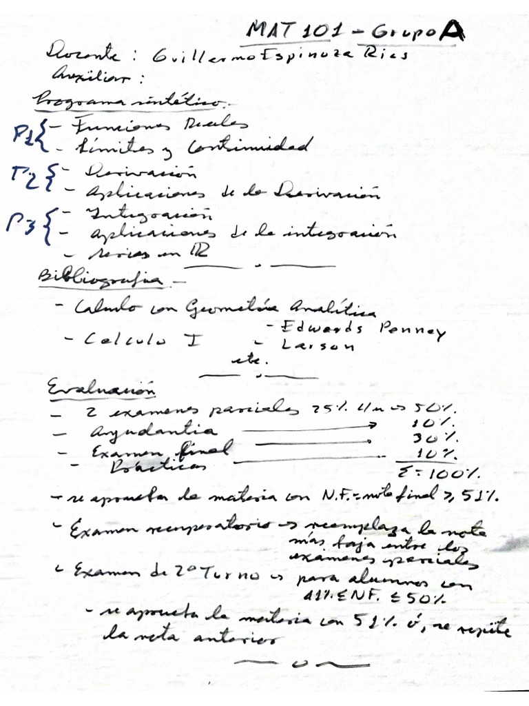 Mat 101 A Clase 1 Repaso | PDF