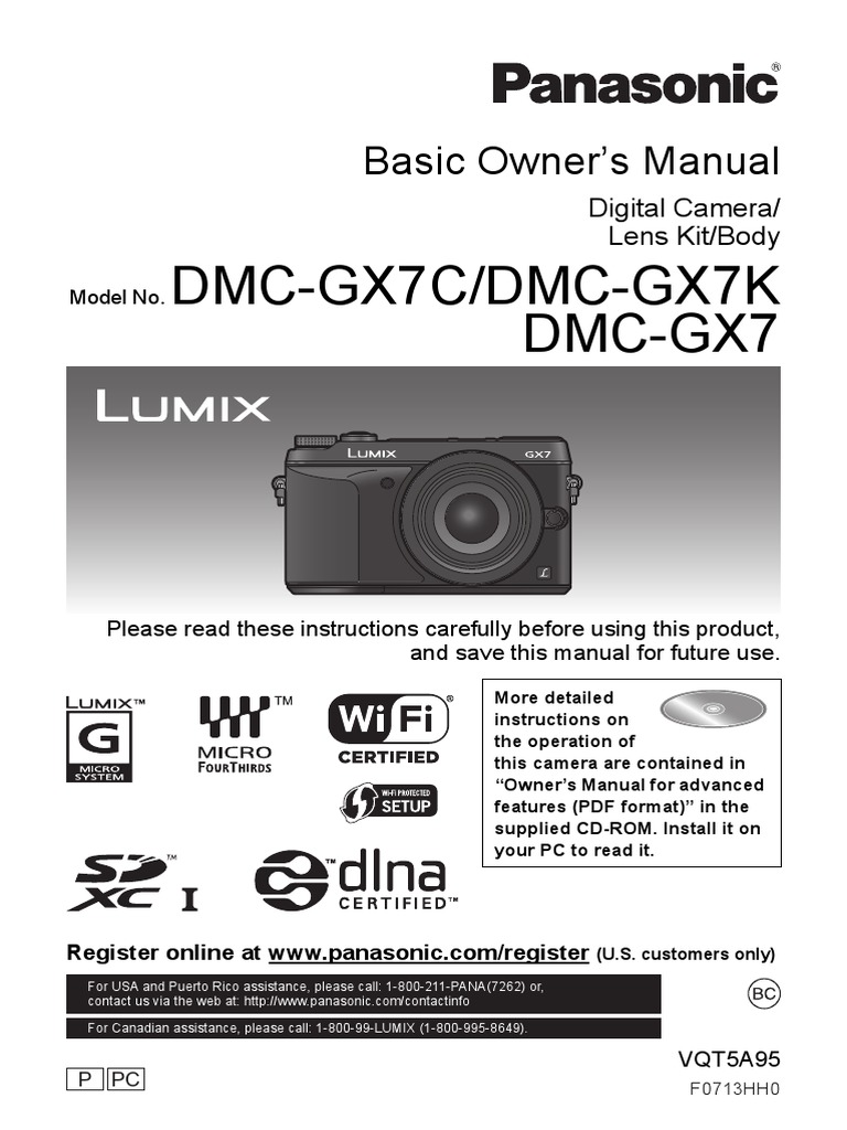 Panasonic Digital Camera DMC-GX7 | PDF | Electromagnetic Interference | Camera