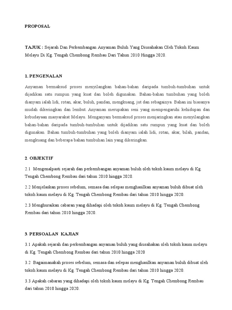Proposal Sejarah | PDF