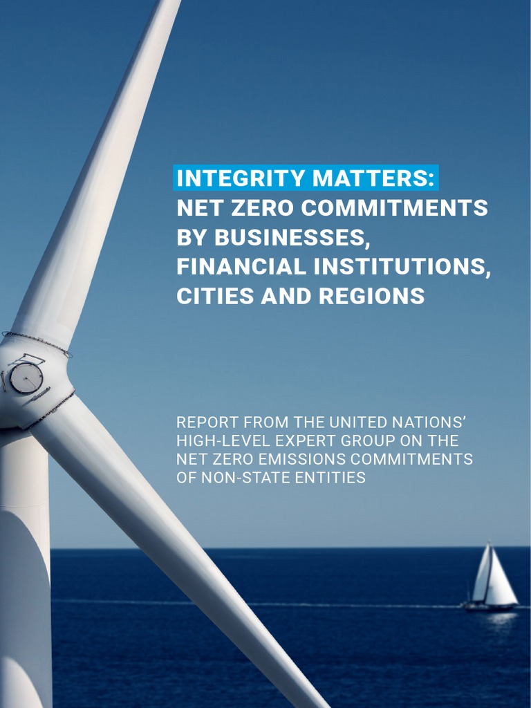 Integrity Matters: Net Zero Commitments by Businesses, Financial ...